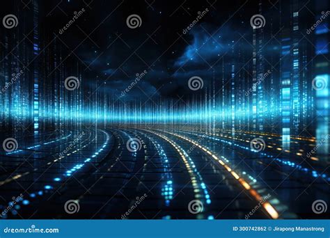 artificial intelligence digital binary code abstract background technology futuristic generative