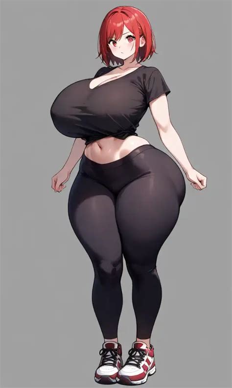 🛑 Anime Girl Curvy Plump Shortstack In Leggings Ai 작품 Pixai