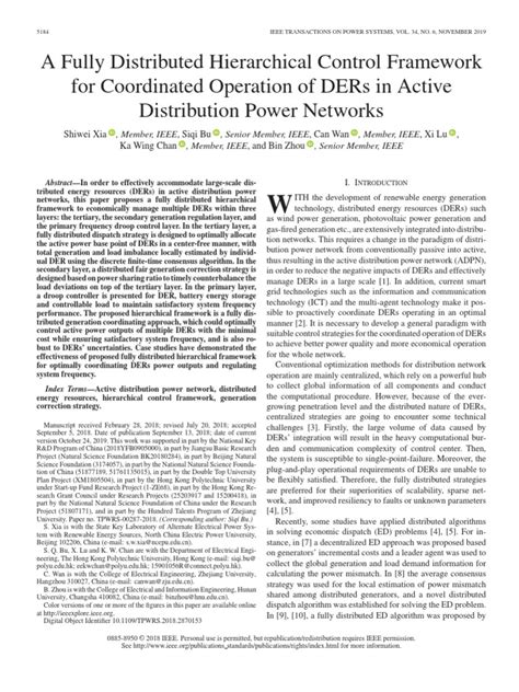 A Fully Distributed Hierarchical Control Framework For Coordinated