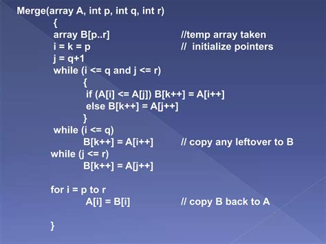 Merge Sort Algorithm PPTX