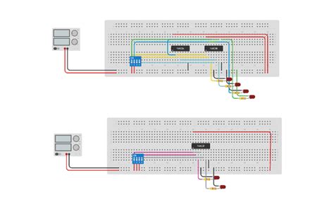 circuit design 2 4 decoder and 4 2 encoder tinkercad