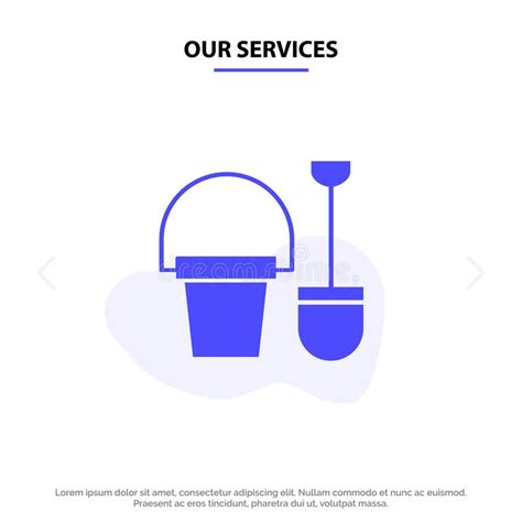 Our Services Web Solid Glyph Icon Web Card Template Stock Vector Illustration Of 148587676