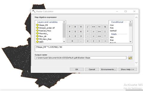 Radian Of Slope Calculations In Arcmap 108 Download Scientific Diagram