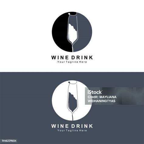 음료 와인 로고 디자인 유리 일러스트 레이 션 알코올 음료 병 회사 제품 벡터 0명에 대한 스톡 벡터 아트 및 기타 이미지 0명 개념 개념과 주제 Istock