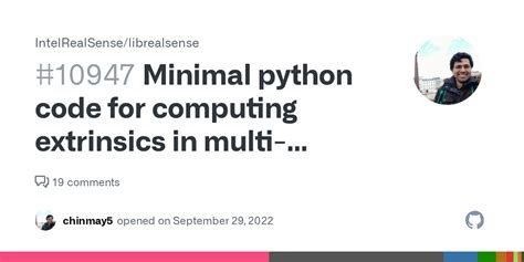 Minimal Python Code For Computing Extrinsics In Multi Camera Setup · Issue 10947