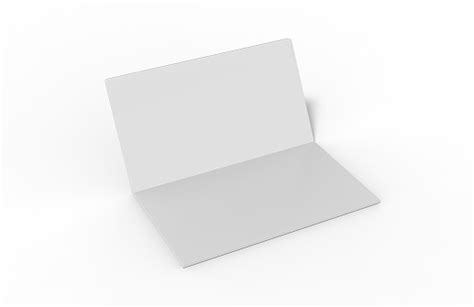 고립 된 흰색 배경 3d 그림에 새 초대장 및 인사말 카드 이랑 반이 채워진에 대한 스톡 사진 및 기타 이미지 반이 채워진 접힌 종이 Istock