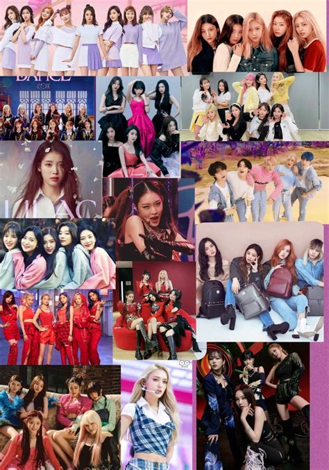 K Pop Stars And Groups Everglow G Idle Twice Itzy Iz One Le