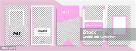 최소한의 소셜 미디어 이야기 또는 이야기 템플릿 흰색 보라색 배경 색상의 현대 트렌디 한 레이아웃 배너 0명에 대한 스톡 벡터 아트 및 기타 이미지 Istock