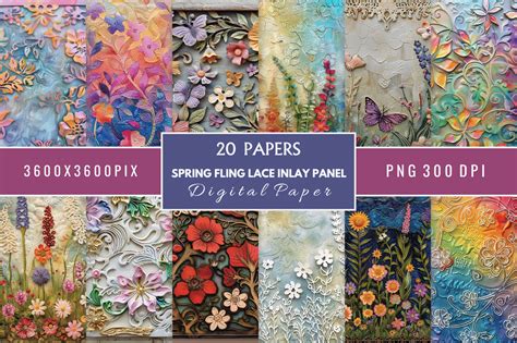 Spring Fling Lace Inlay Panel Patterns Graphic By Regulrcrative