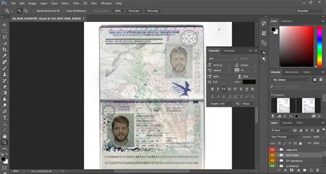 Uk Passport Psd Template Fully Editable Template Passportpsd