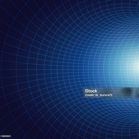 와이어 프레임 3d 표면 터널입니다 추상 가상 디지털 배경입니다 Swirled 스트림의 개념 모션입니다 미래 기술 벡터 일러스트 레이 션입니다 바둑판에 대한 스톡 벡터 아트