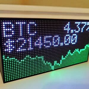 Crypto Ticker Stocks Forex Live Price Wifi Led Display Etsy Uk