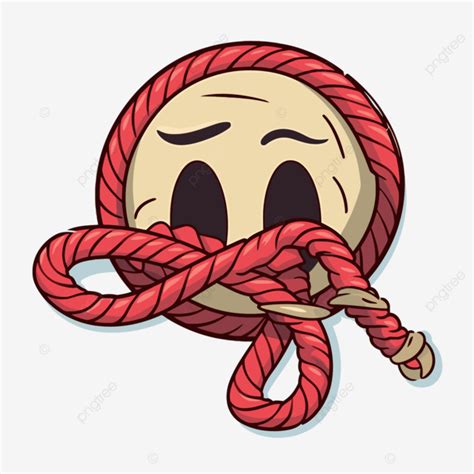 안에 밧줄이 있는 슬픈 얼굴 벡터 로프 상표 만화 Png 일러스트 및 벡터 에 대한 무료 다운로드 Pngtree
