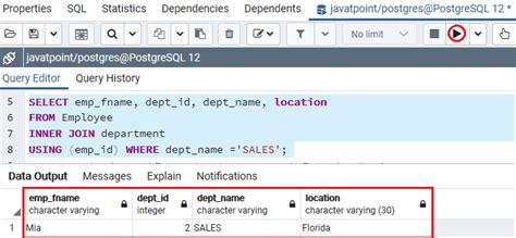 Postgresql Inner Join Tpoint Tech