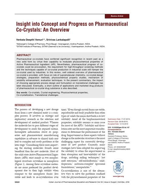 Cheminform Abstract A Brief Overview On Pdf