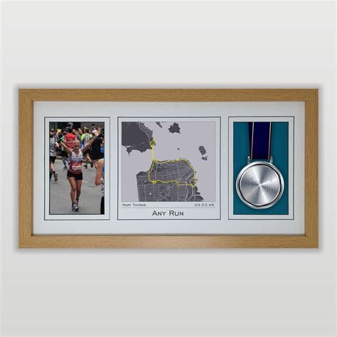 Race Bib Photo And Medal Display Frame Runner Ts Framing Glory