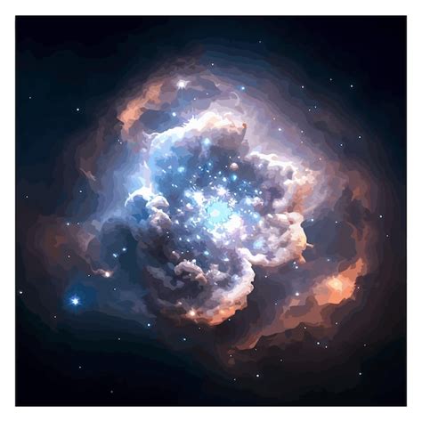 Hd обои космических звезд галактика туманность 3d рендеринг Премиум Ai сгенерированный вектор