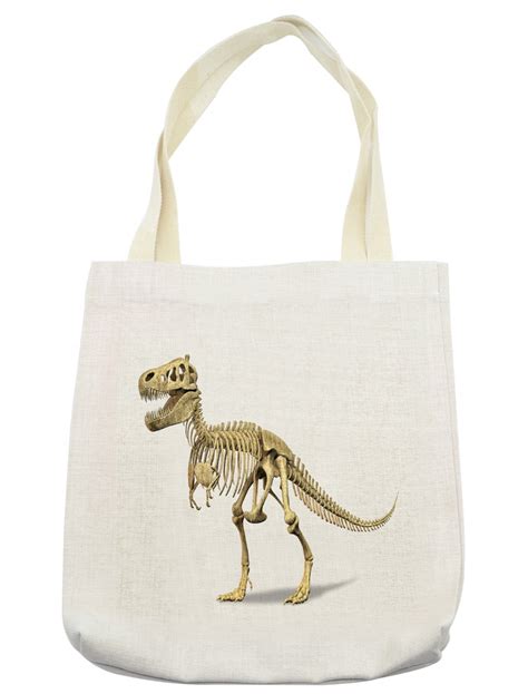 Dinosaur Tote Bag Primeval Wildlife Concept Fossil Animal Skeleton