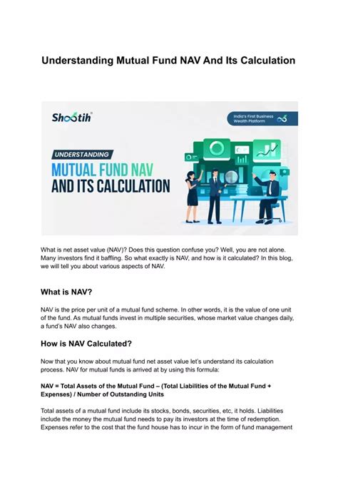 Ppt Understanding Mutual Fund Nav And Its Calculation Powerpoint