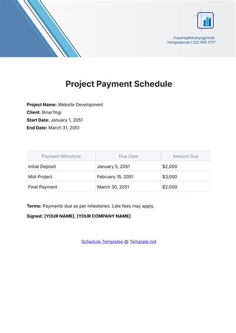 Free Milestone Payment Schedule Template To Edit Online