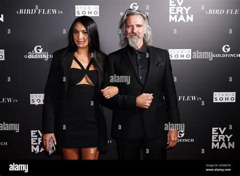 Aegina De Vas Left And Jeff Fahey Attending The Uk Premiere Of A Bird