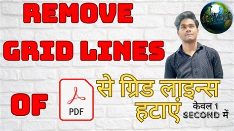 How To Remove Pdf Grid Lines How To Remove Unwanted Lines From Pdf Youtube