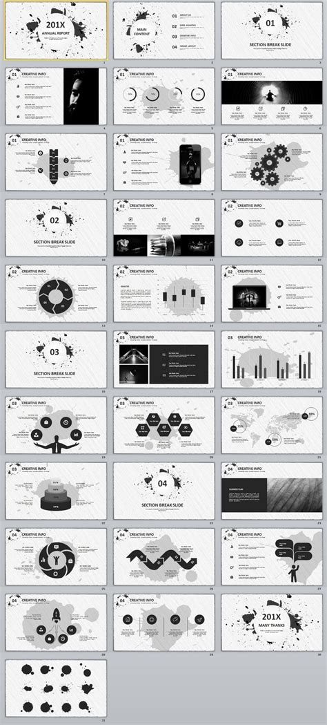 30 Best Gray Annual Report PowerPoint Template Powerpoint Templates