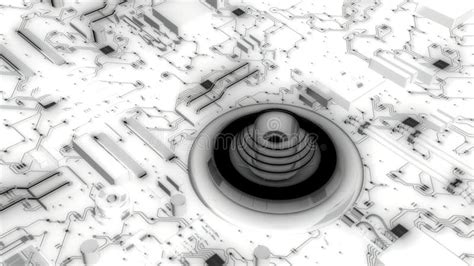 3d Surface Of Computer Circuit Design Animated Diagram Of Computer Motherboard With Details