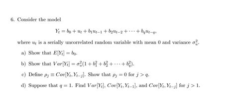 Consider The Model Chegg