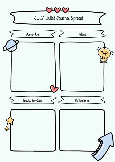 Free Bullet Journal Templates To Edit Online