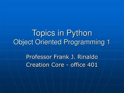 ppt topics in python object oriented programming 1 powerpoint presentation id 6246082