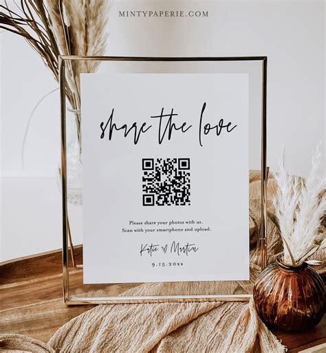 Share The Love QR Code Sign Photo Album Share QR Code Photo Sharing App Google Photos