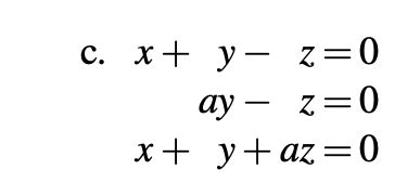 Solved In Each Of The Following Find All Values Of A For Chegg