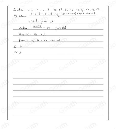Solved The Stem And Leaf Plot Shows A Find The Mean Median Mode And
