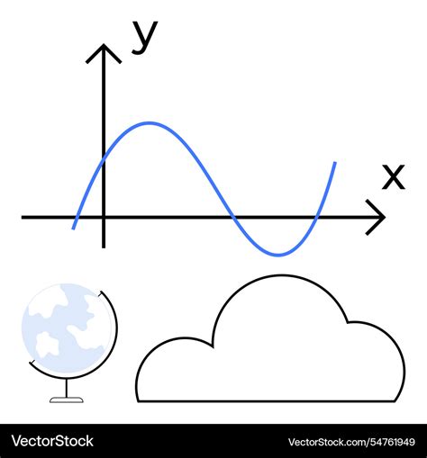 Global Data Analysis Concept With Globe Cloud Vector Image