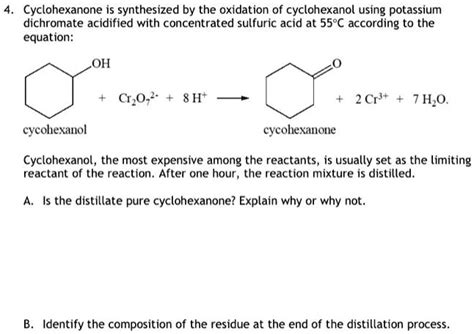 Solved Cyclohexanone Is Synthesized By The Oxidation Of 41 Off