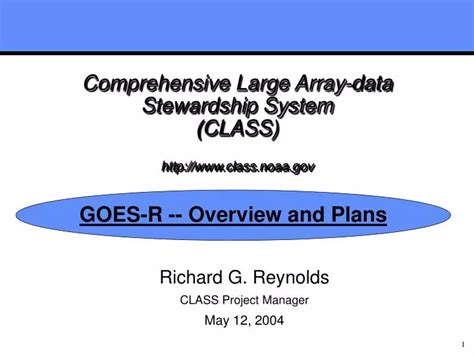Ppt Comprehensive Large Array Data Stewardship System Class Class