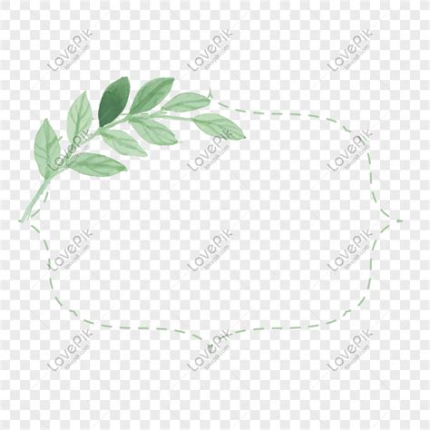 벡터 만화 평면 모양의 잎 테두리 Png 일러스트 무료 다운로드 Lovepik