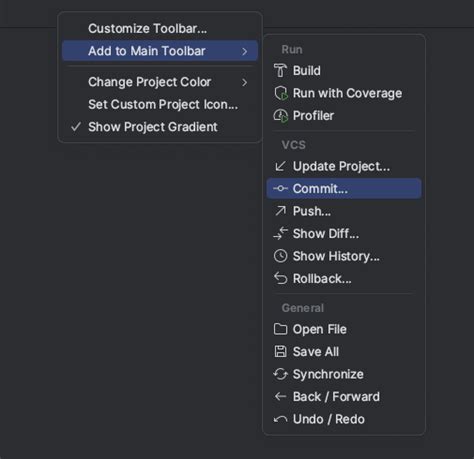 User Interface Where Is A Quick Commit Button In Intellij Idea New Ui Stack Overflow