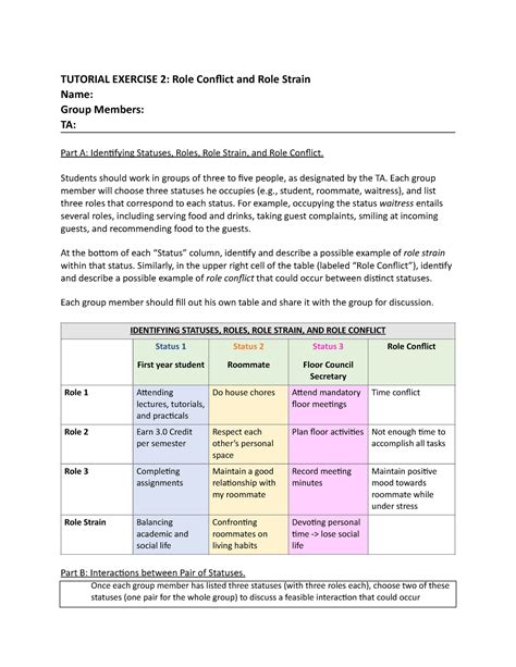 Untitled Tutorial Work About Role Strain And Role Constraint Tutorial Exercise 2 Role