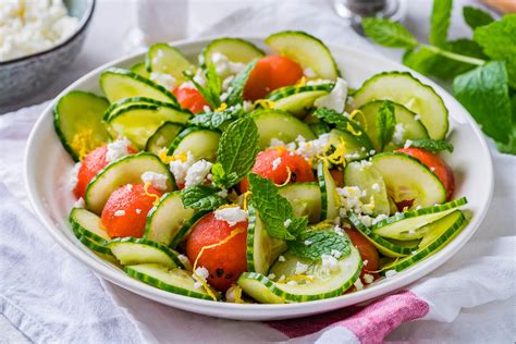 Feel Lighter With This Fresh Cucumber Watermelon Summer Salad Clean