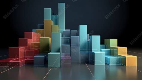 3d Representation Of Data Growth Using A Bar Graph Powerpoint Background For Free Download