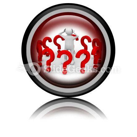 Man With Question PowerPoint Icon Cc Graphics Presentation Background For PowerPoint PPT