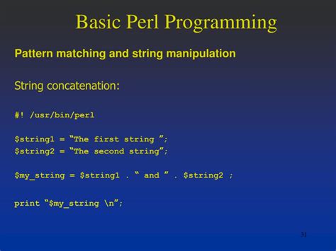 ppt basic perl programming powerpoint presentation free download