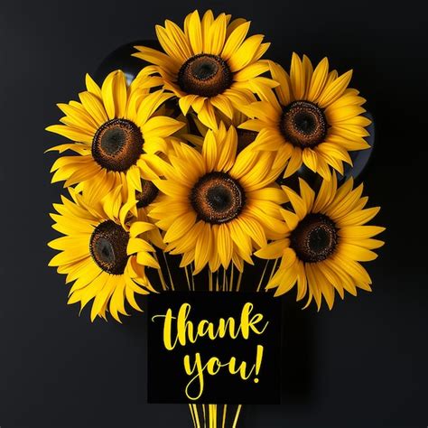 Premium Photo Portrait Of A Thank You Gold Silver Black Banner With
