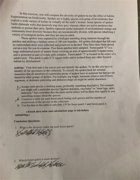 Solved Biology 2 Quantifying Biodiversity Introduction One