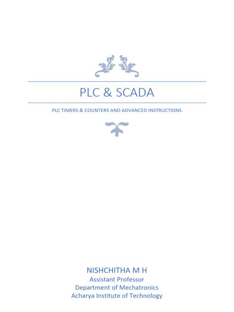 Module 3 Plc Timers And Counters And Advanced Instructions Lecture