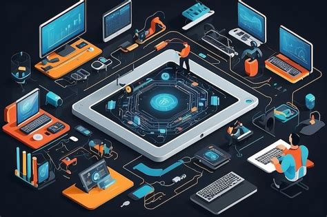 Premium Photo Team Tech Symphony