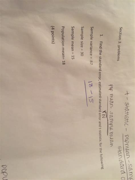 Solved Find The Standard Error Estimated Standard Error And Chegg