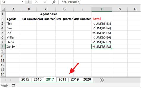 如何在 Excel 中对工作表进行分组